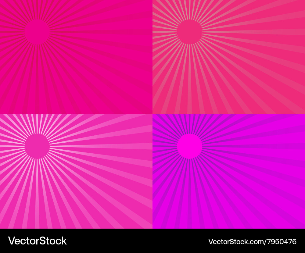 Pink rays of the sun eps 10 Royalty Free Vector Image