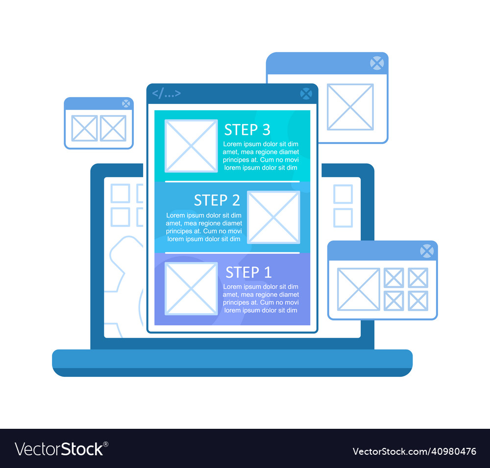 Site structure infographic chart design template Vector Image