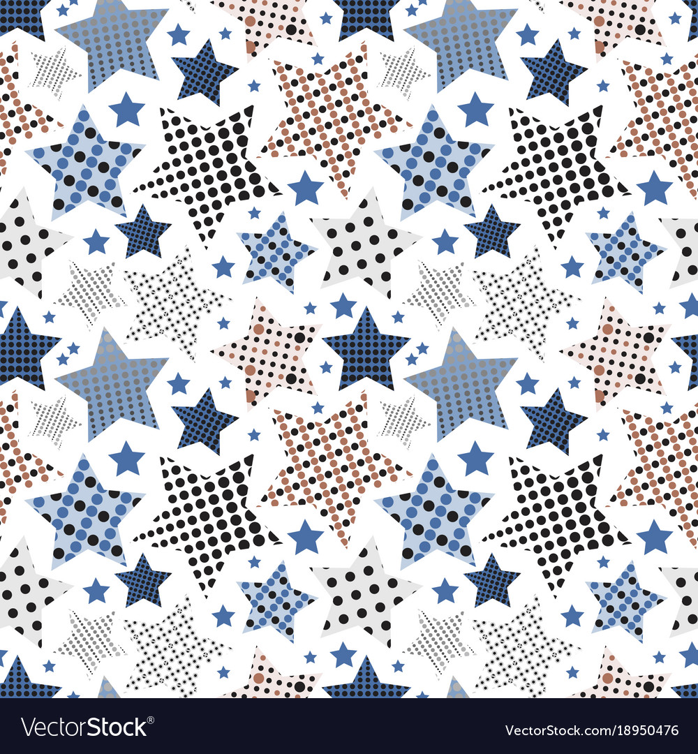 Star seamless pattern Royalty Free Vector Image