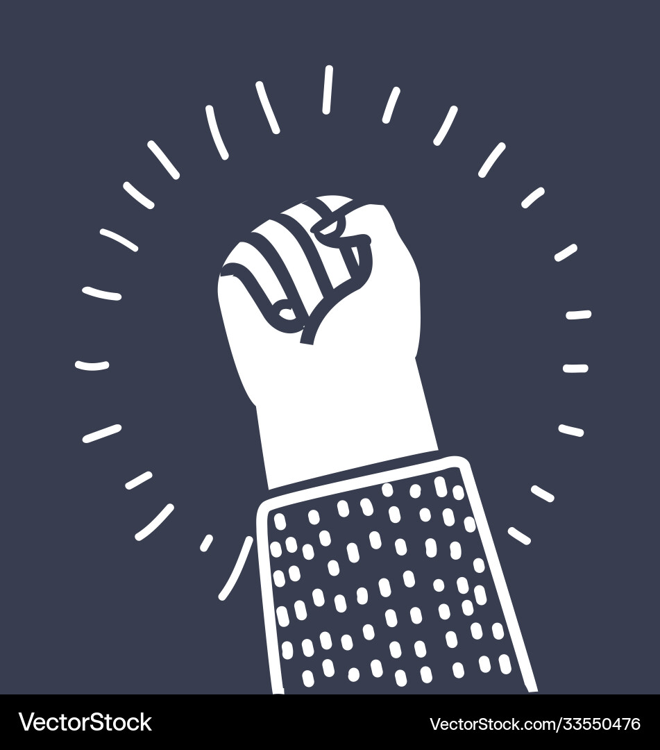 Strong man fist icon isolated Royalty Free Vector Image