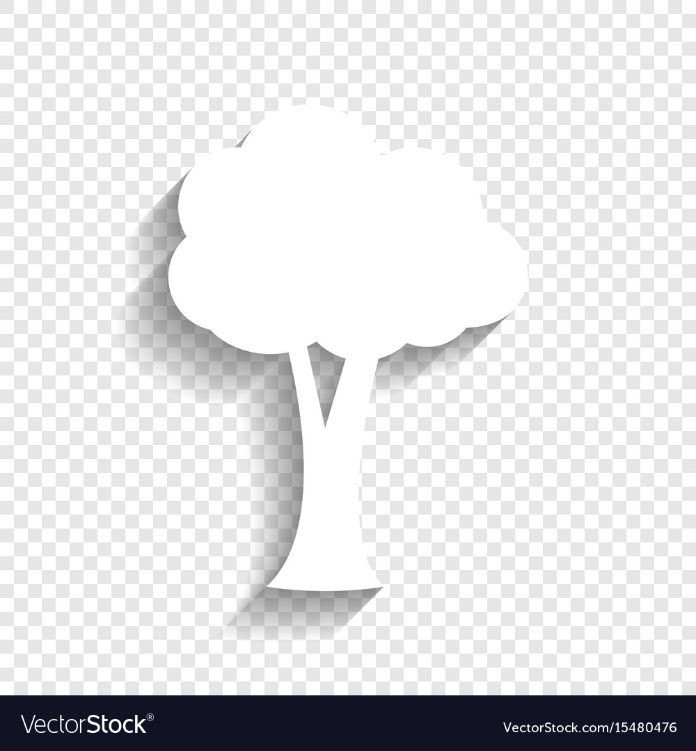 Tree sign white icon Royalty Free Vector Image