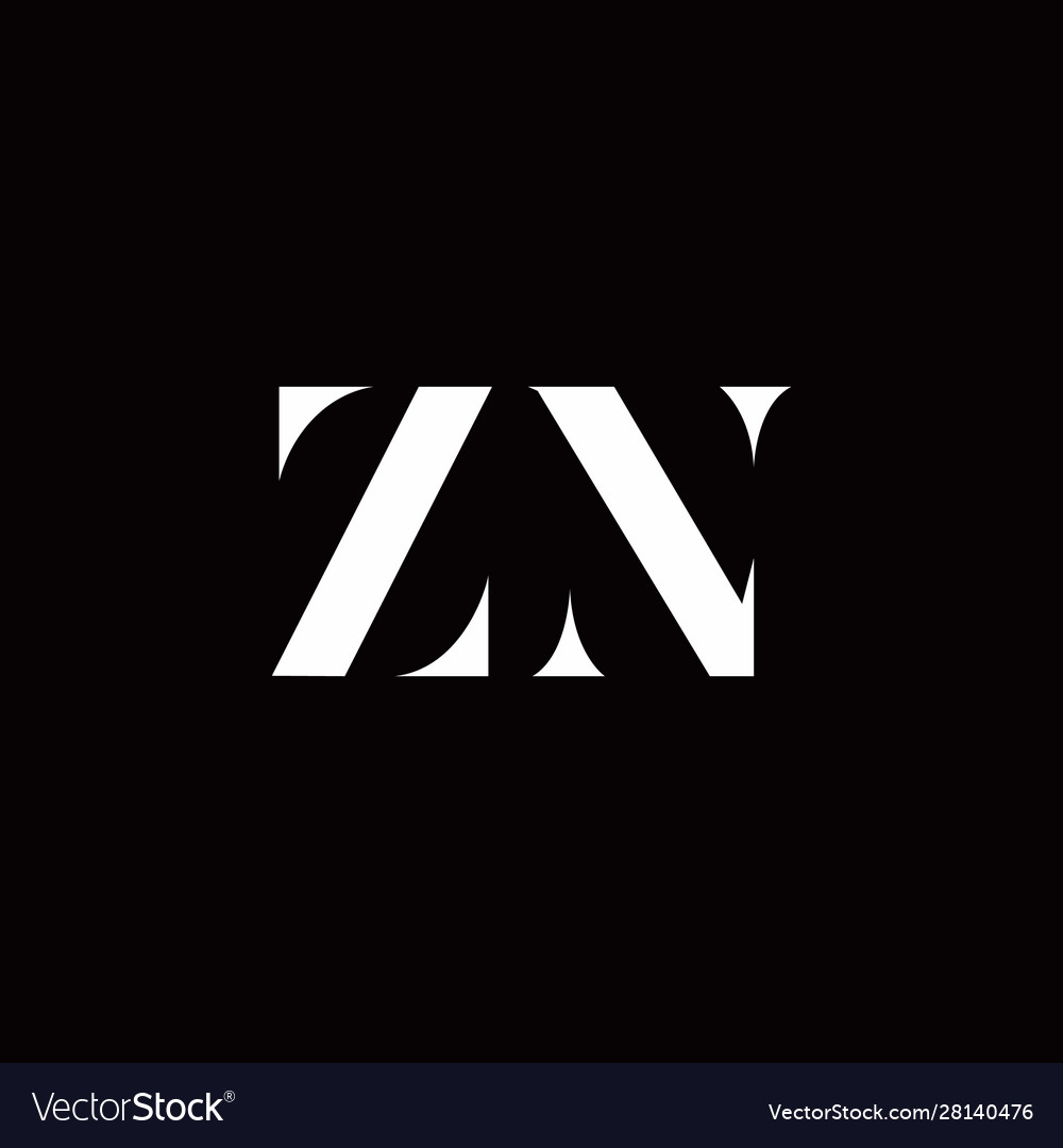 Zn logo letter initial designs template Royalty Free Vector