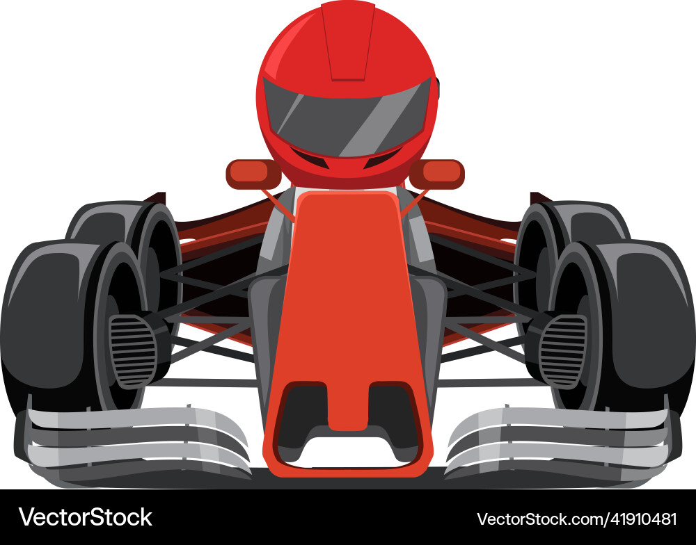 A formula one racing car with racer Royalty Free Vector