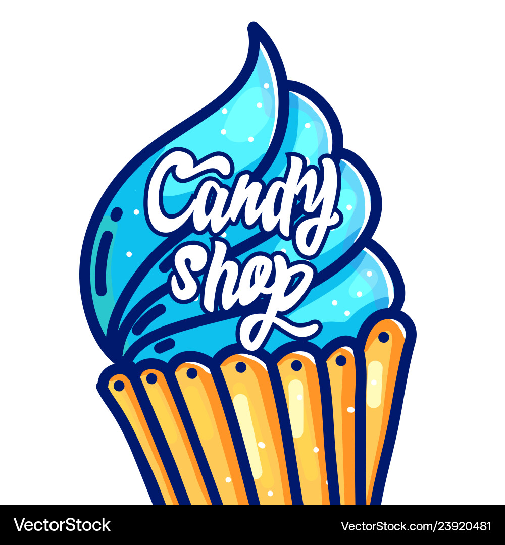 Candy shop hand drawn cartoon Royalty Free Vector Image