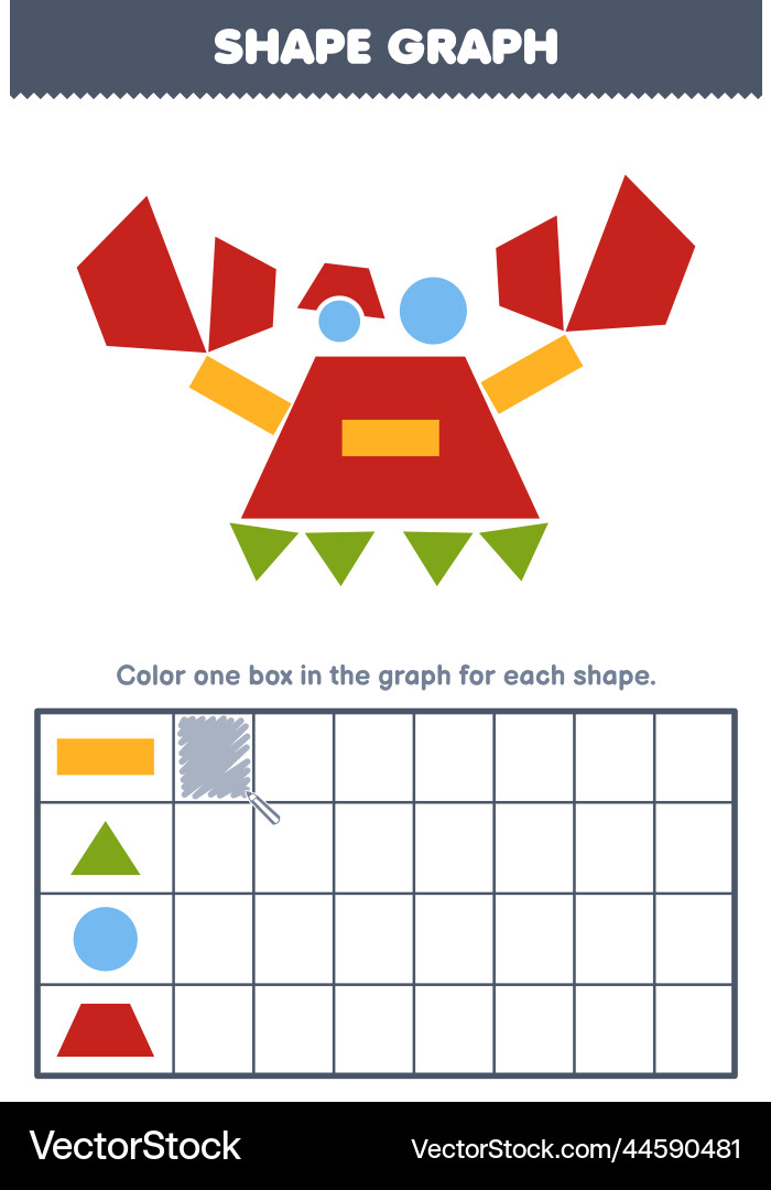 Education game for children count how many shape Vector Image