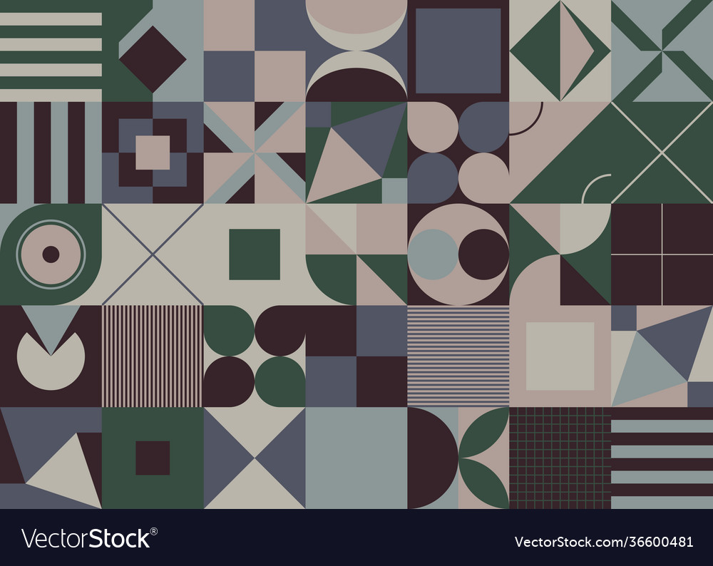 Geometric artwork abstract pattern composition Vector Image