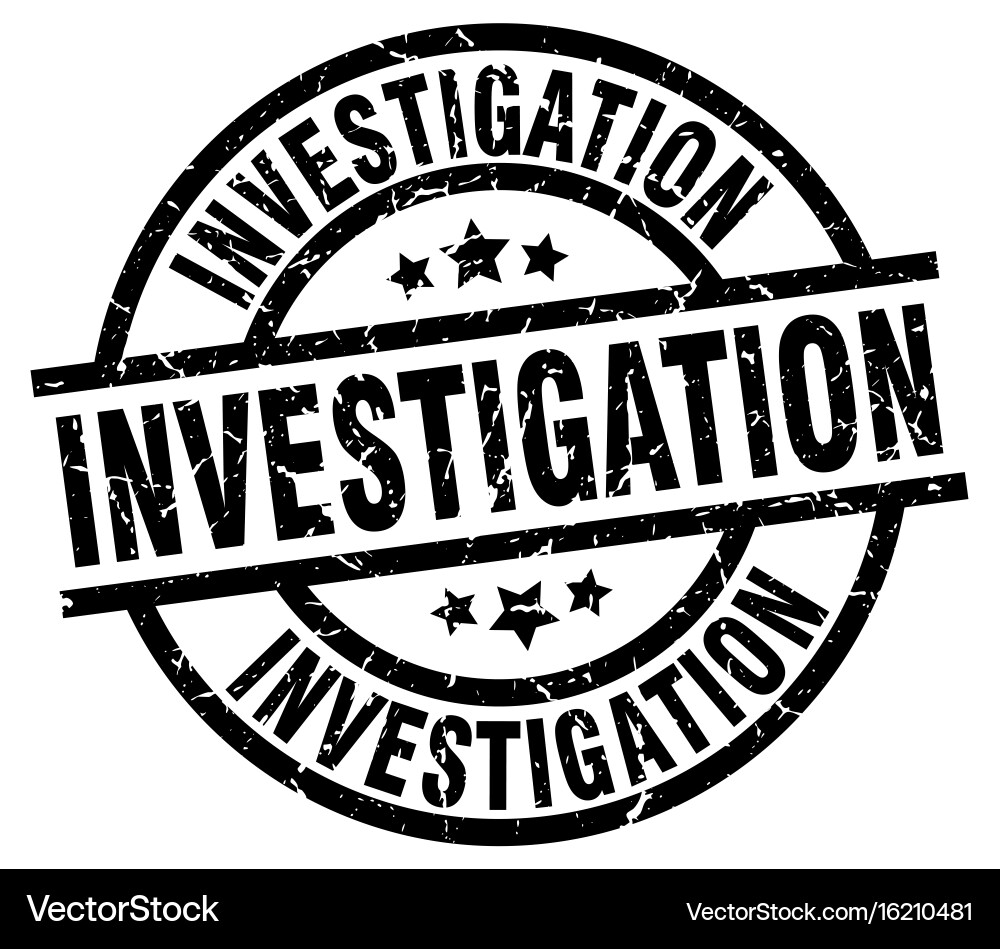 Investigation round grunge black stamp Royalty Free Vector