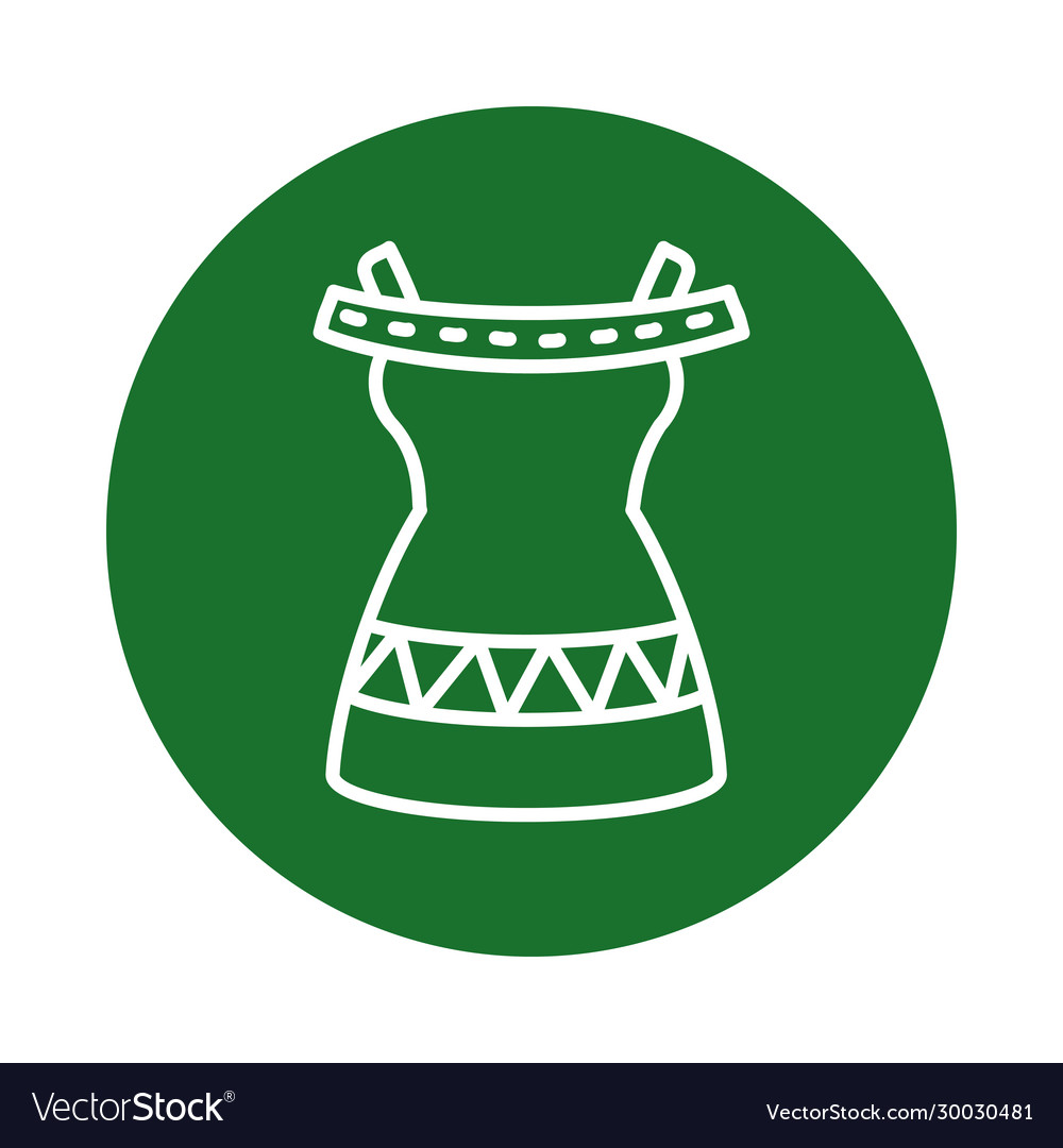Mexican Female Dress Block Style Icon Royalty Free Vector mexican-female-dress-block-style-icon-royalty-free-vector