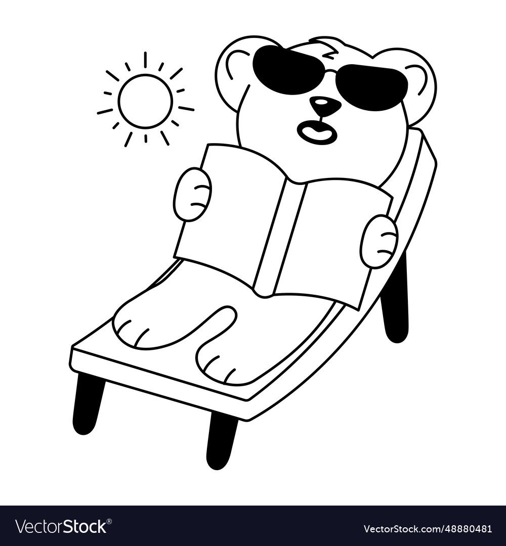 Sunbathing Royalty Free Vector Image - VectorStock