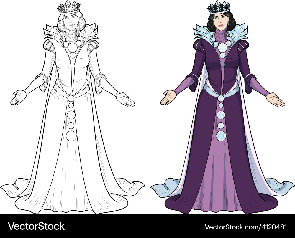 Winter Queen beautiful female character Royalty Free Vector