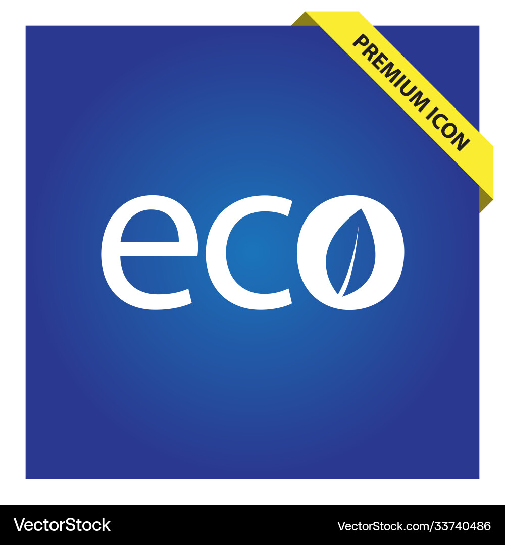 Eco icon for web and mobile Royalty Free Vector Image