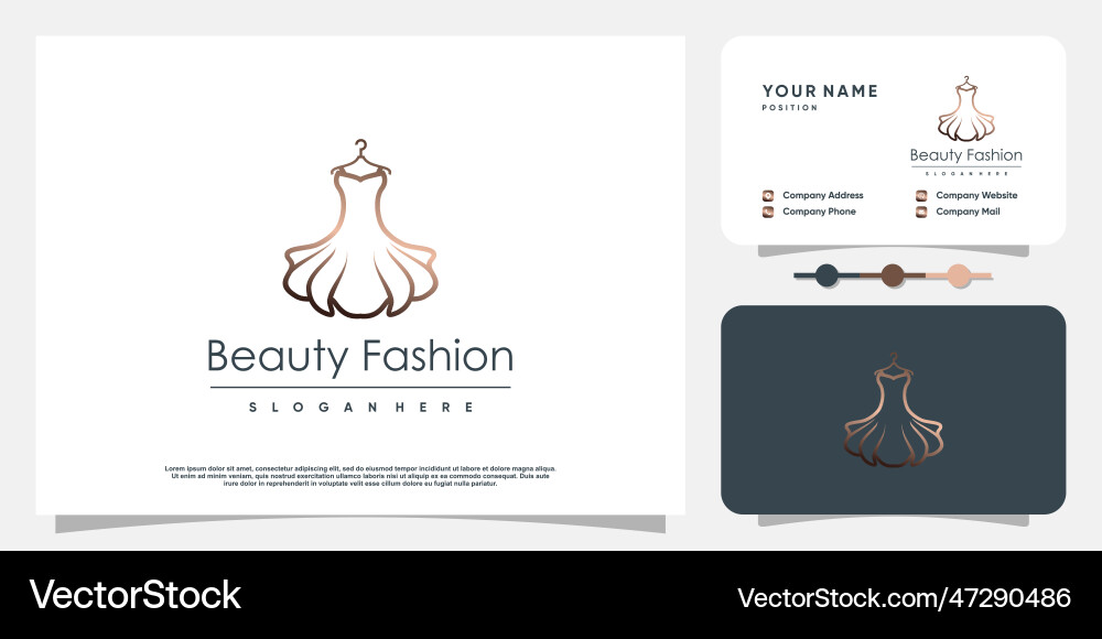 Fashion logo design with creative unique concept Vector Image