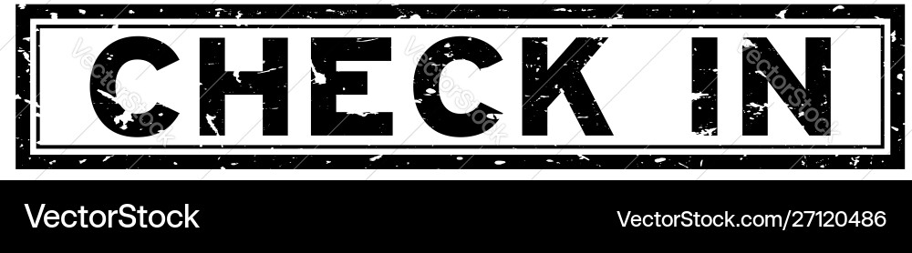 Grunge black check in word square rubber seal Vector Image