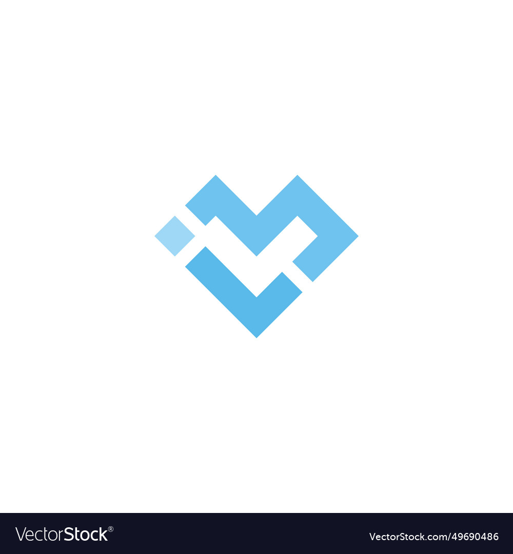 Letter ml blue diamond shape logo Royalty Free Vector Image Letter ml blue diamond shape logo Royalty Free Vector Image
