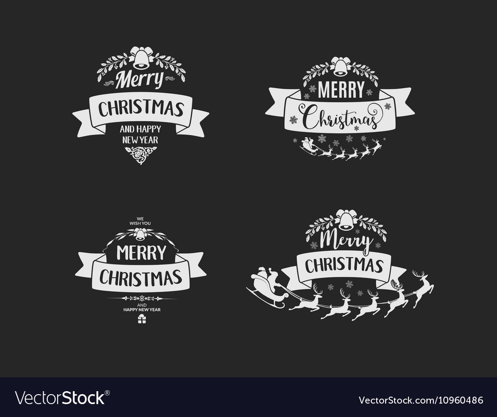 Merry christmas lettering typography handwriting Vector Image Merry christmas lettering typography handwriting Vector Image