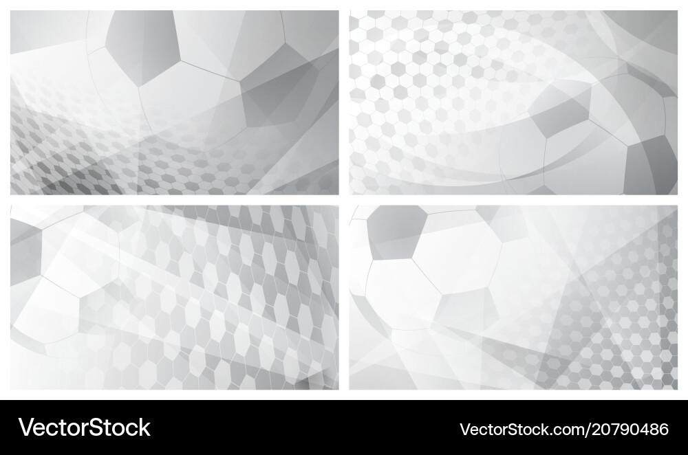 Soccer backgrounds in gray colors Royalty Free Vector Image