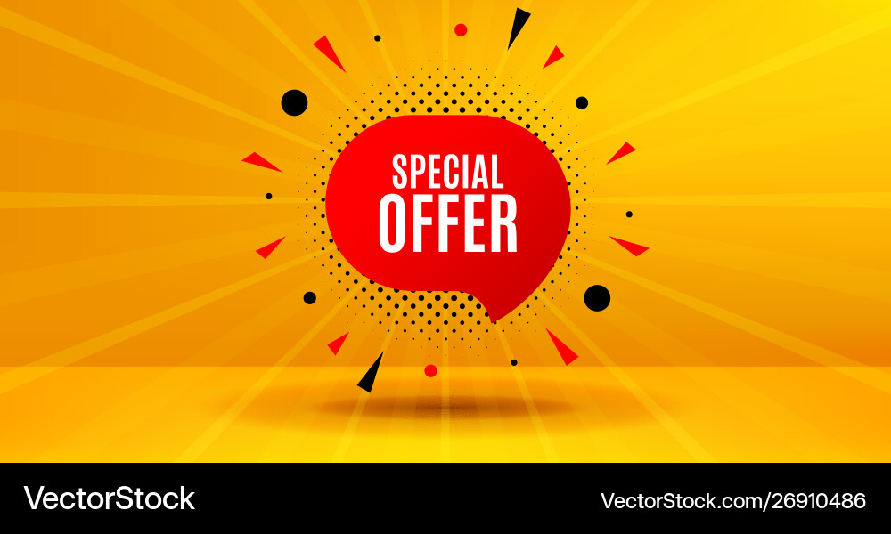 Special offer badge discount banner shape Vector Image