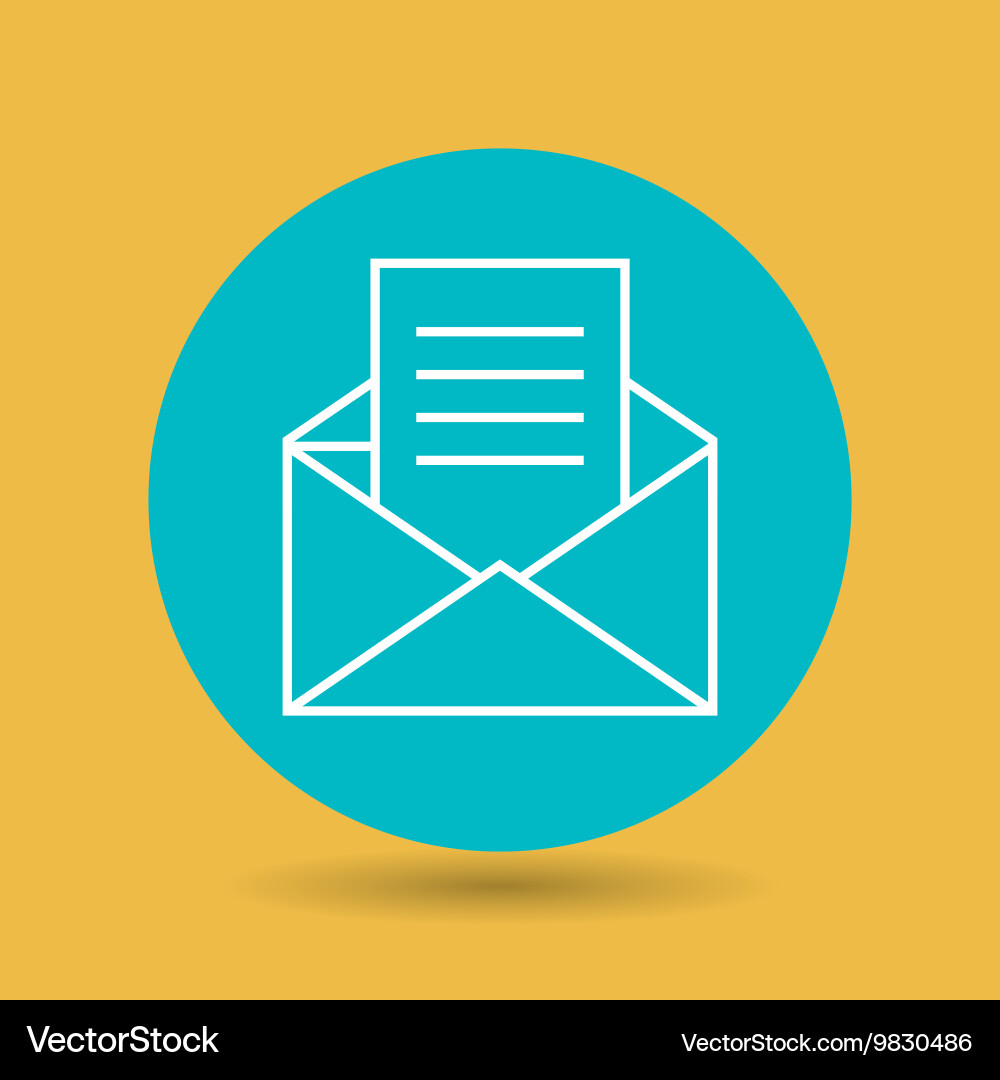 Symbol of envelope blue isolated icon design Vector Image