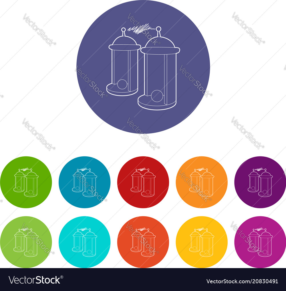 Electrical impulses icon outline style Royalty Free Vector