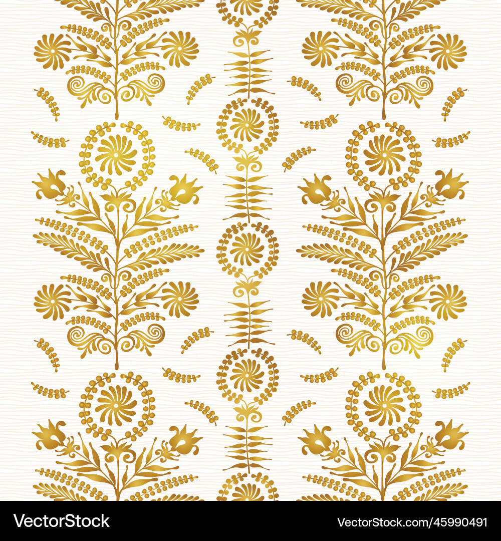 Golden seamless border in ethnic style Royalty Free Vector