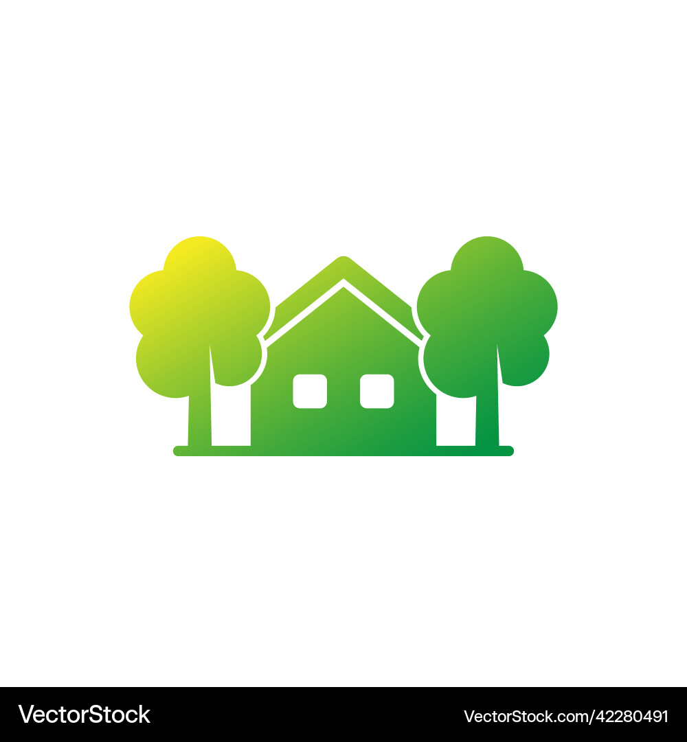 House in suburb icon on white Royalty Free Vector Image