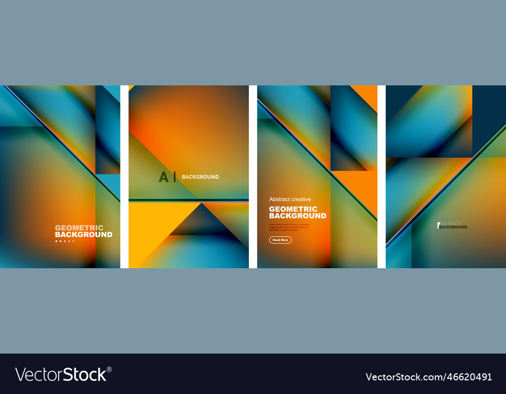 Set of abstract backgrounds - overlapping Vector Image