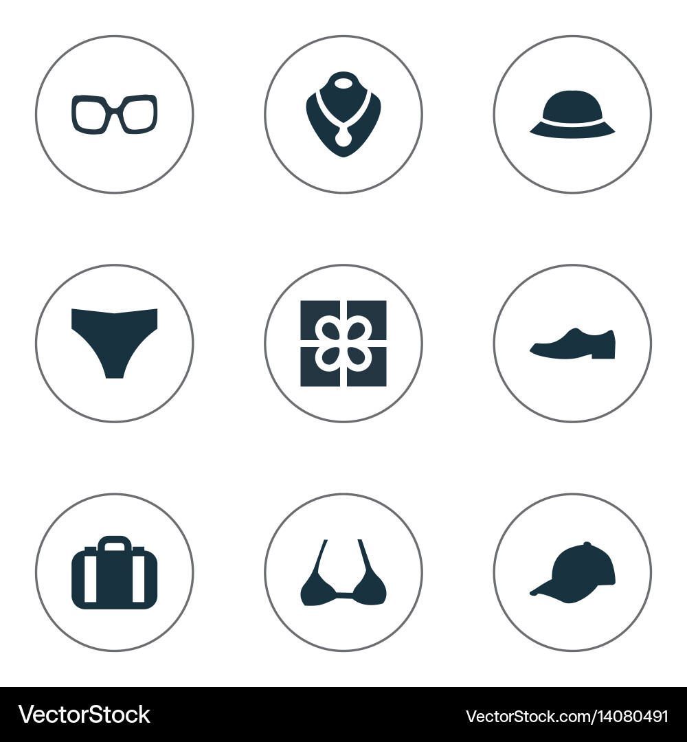 Set of simple wardrobe icons Royalty Free Vector Image