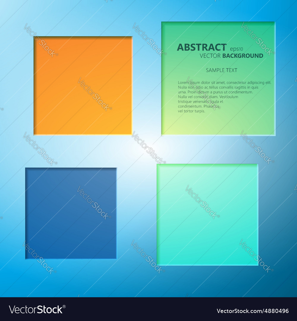 Abstract background of color boxes template Vector Image
