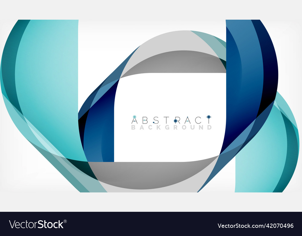 Abstract square shape with overlapping waves Vector Image