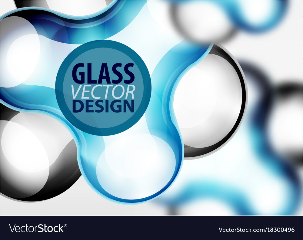 Digital techno bubble background template Vector Image