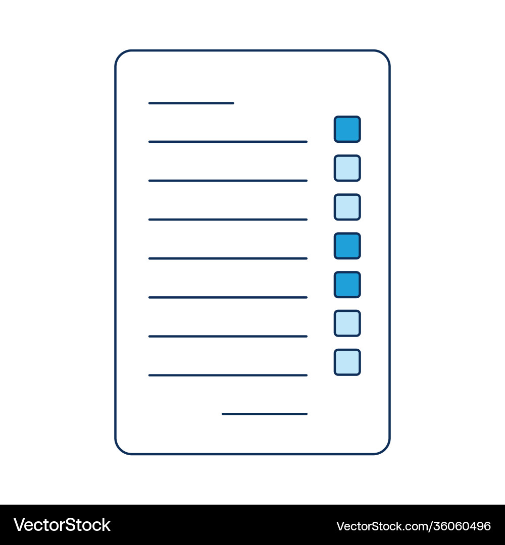 Medical test checklist for covid-19 vaccination Vector Image