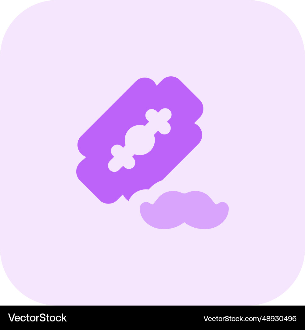 Razor blade for styling and giving the shape Vector Image
