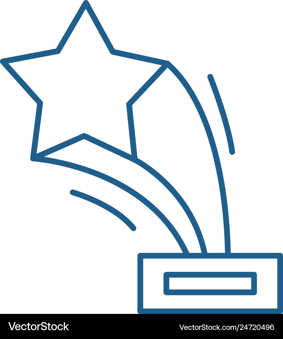Star award line icon concept award flat Royalty Free Vector