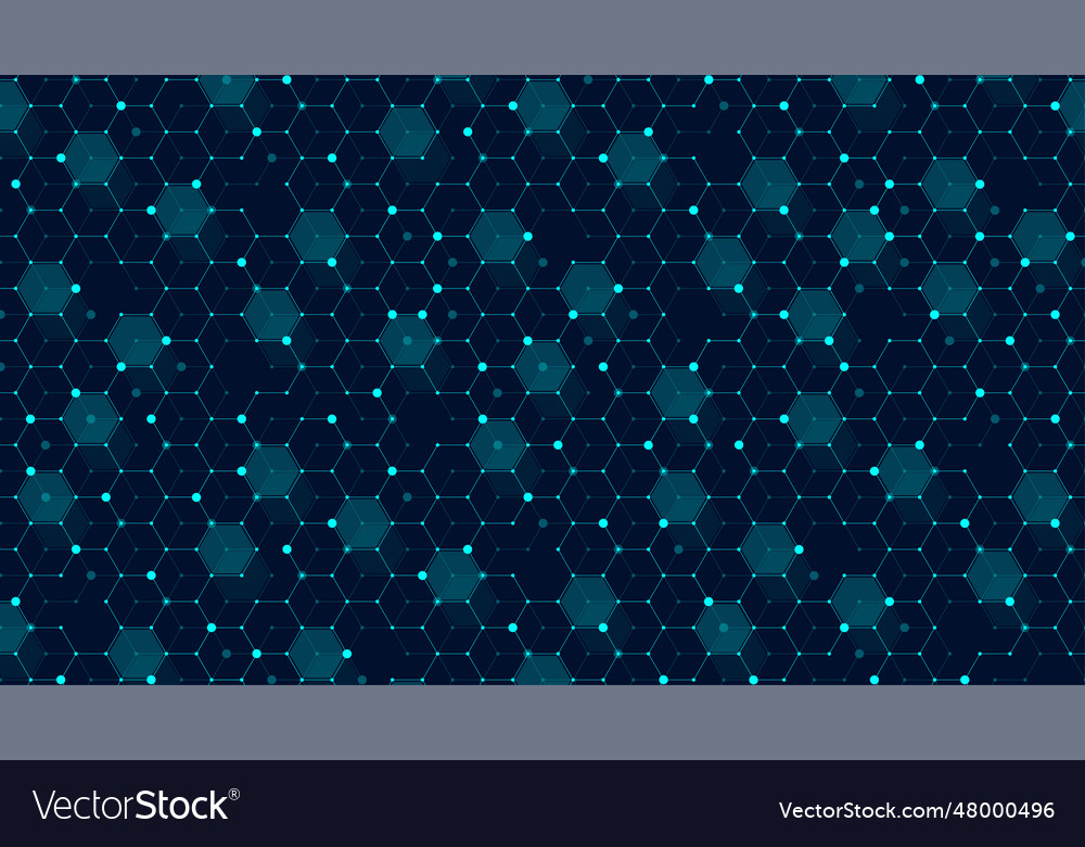 Technology abstract lines and dots connect Vector Image