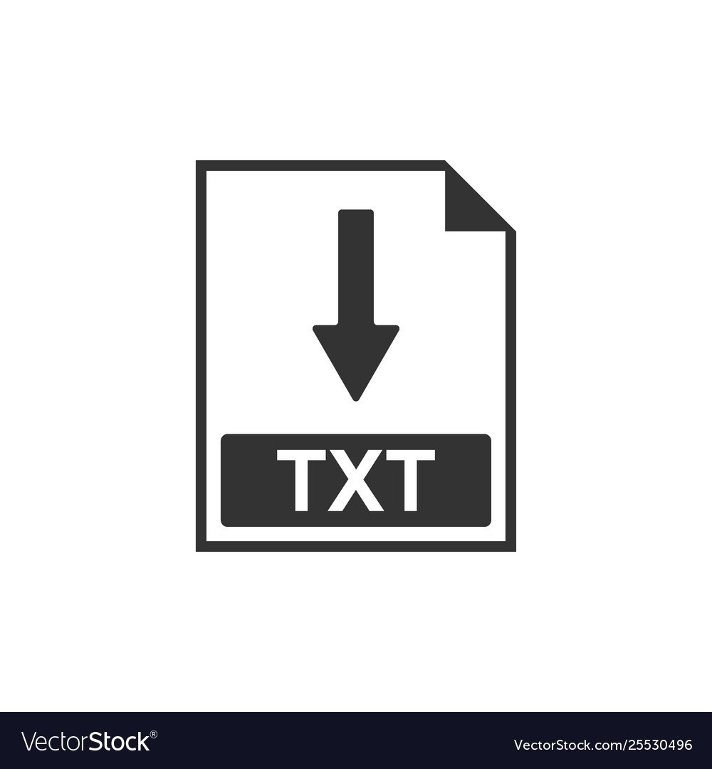 Txt file document icon download button Royalty Free Vector