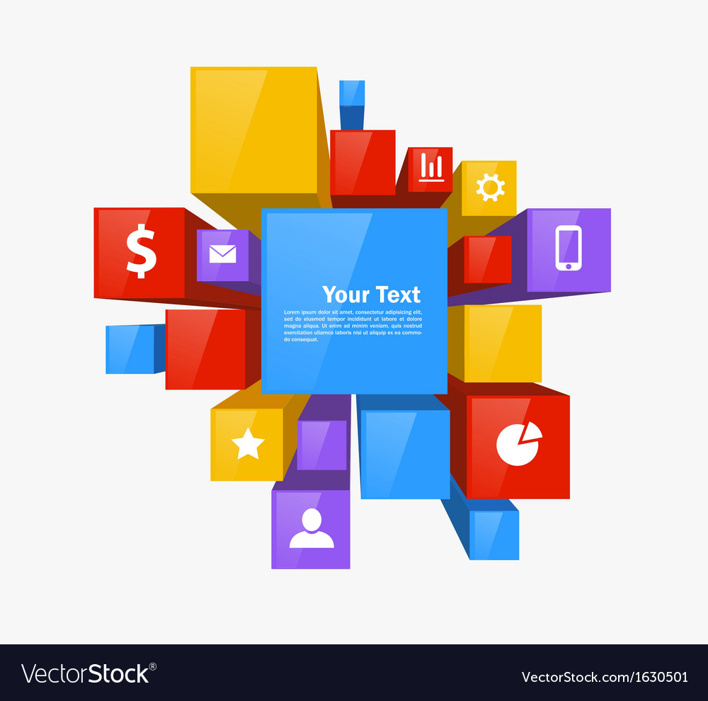 3d design Royalty Free Vector Image - VectorStock