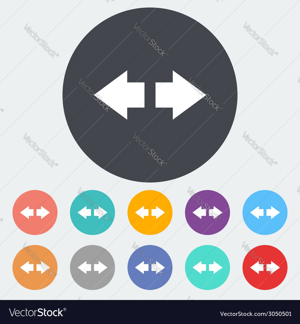 Arrow flat icon Royalty Free Vector Image - VectorStock