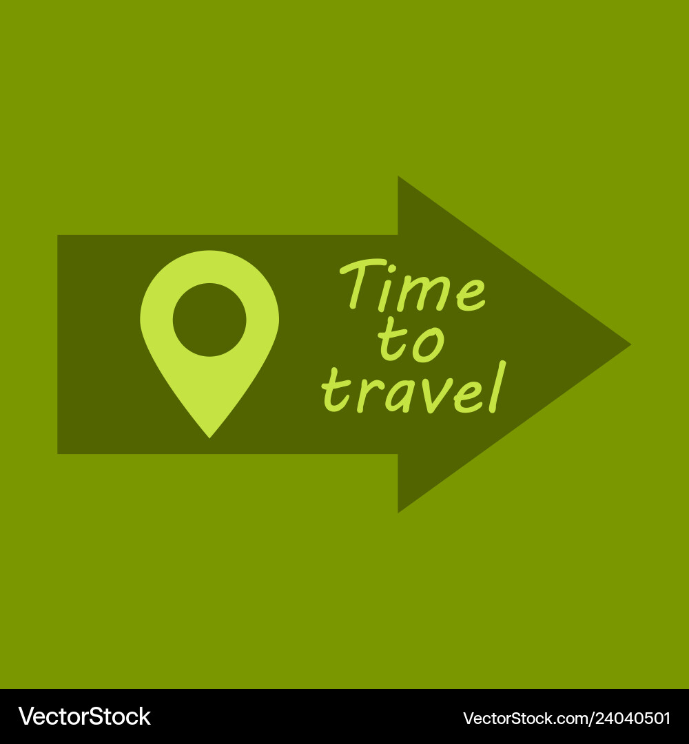 Arrow location icon pin sign navigation map gps Vector Image