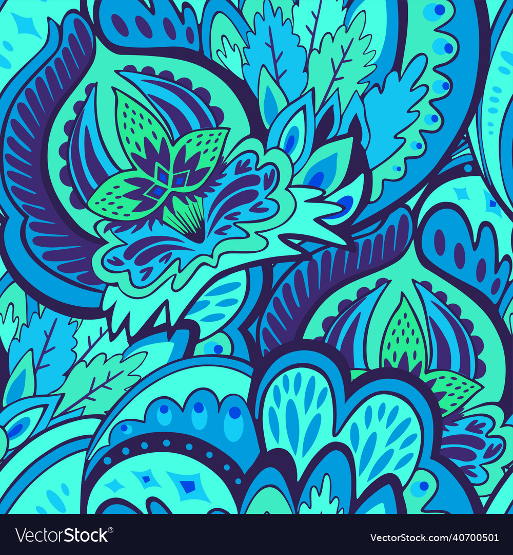 Funky colorful seamless psychedelic pattern Vector Image