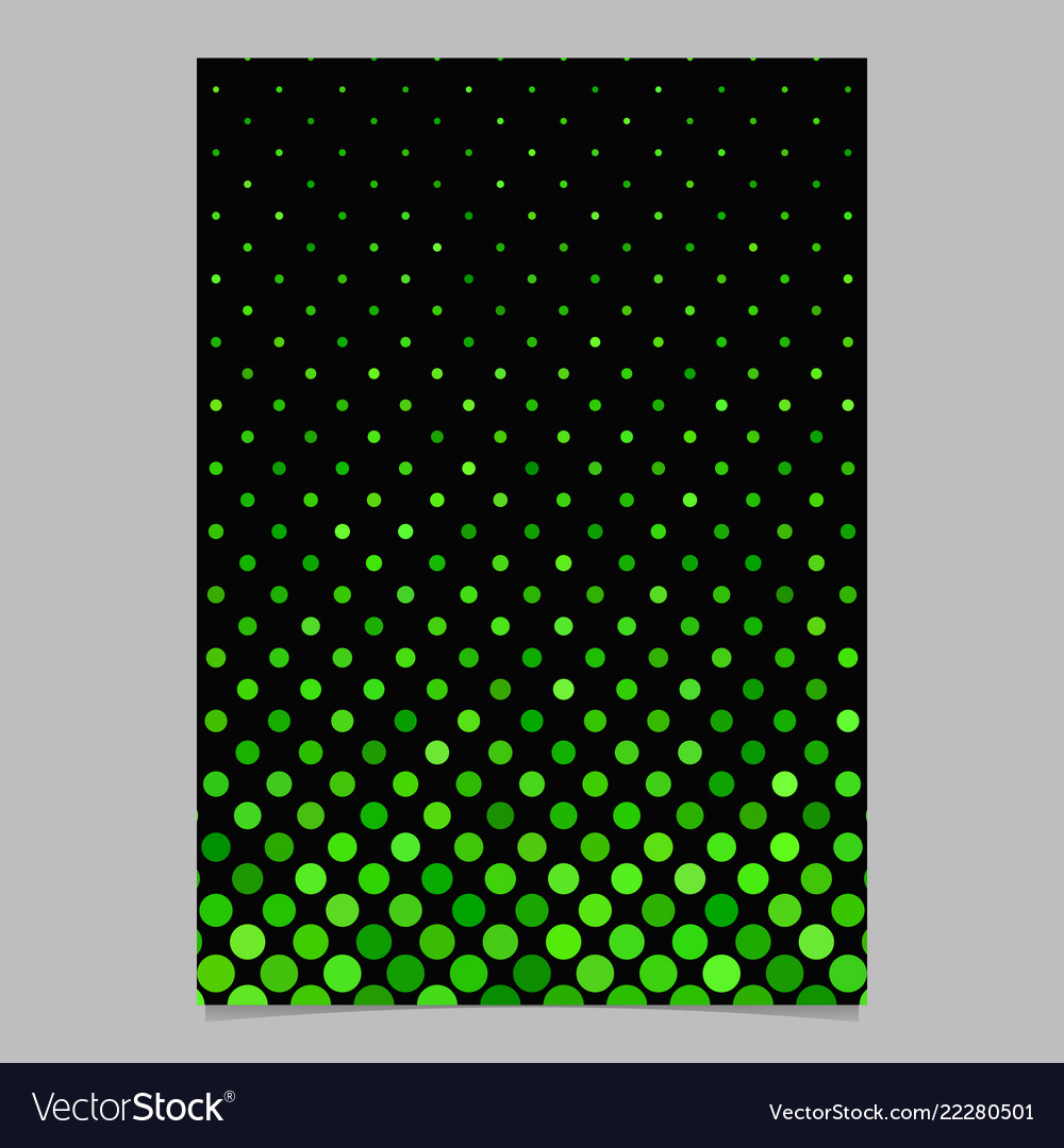Green dot pattern brochure background Royalty Free Vector