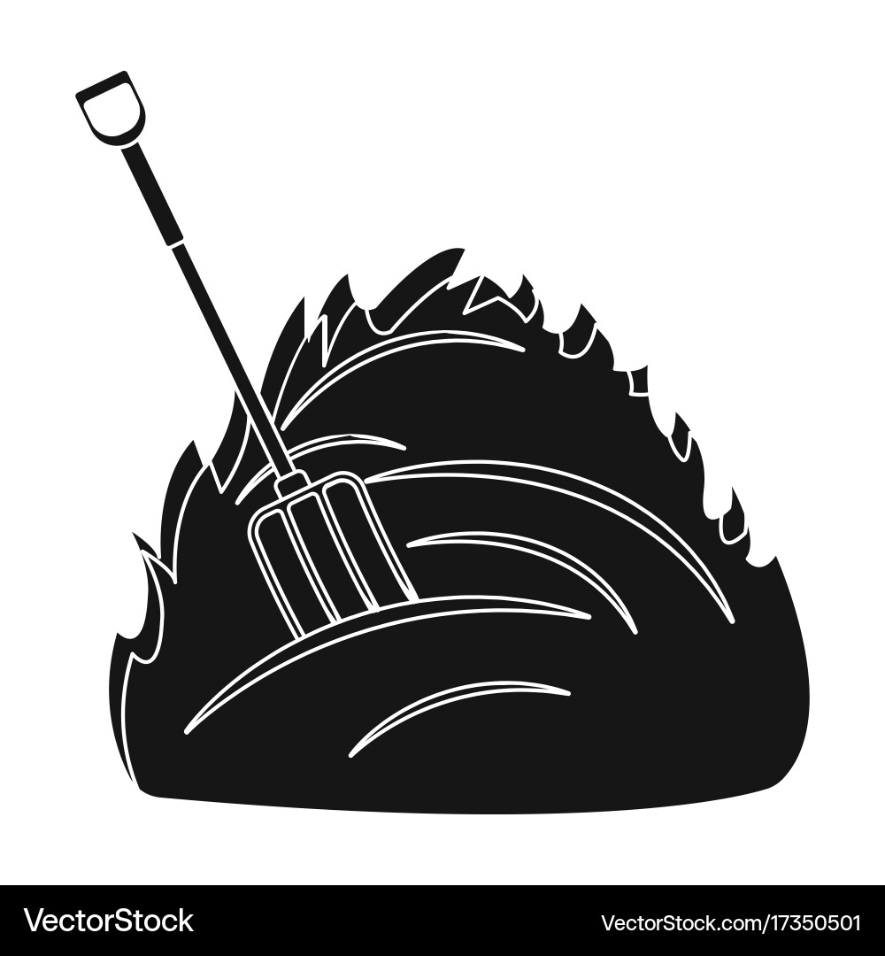 Hay single icon in black style symbol Royalty Free Vector