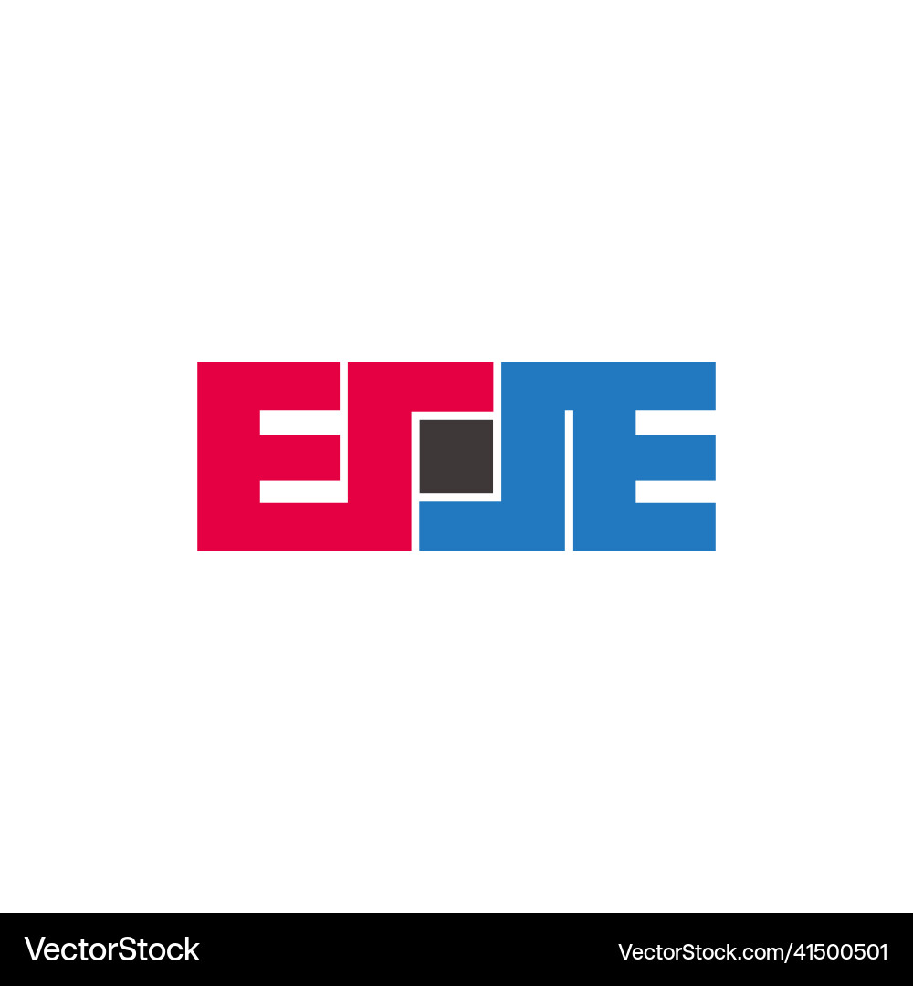 Letters erje rj simple geometric line logo Vector Image