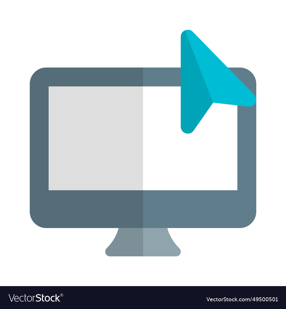 On-screen pointer controlled by desktop input Vector Image