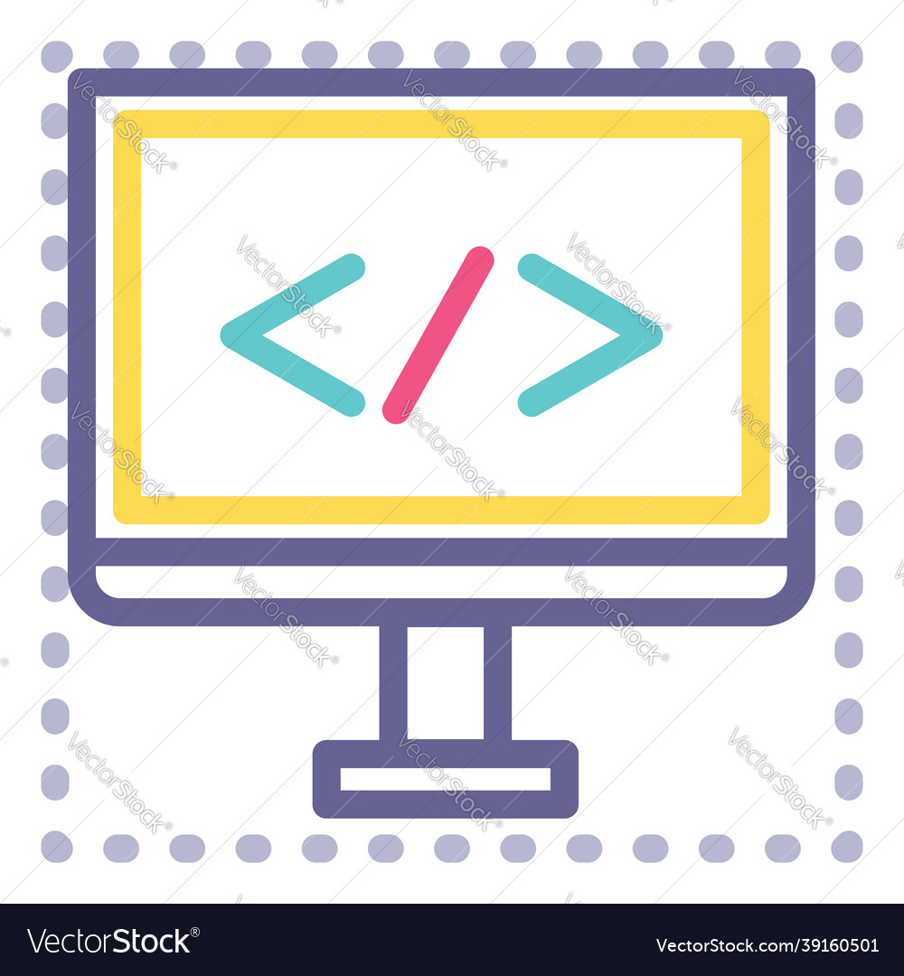 Screen development on a white background Vector Image