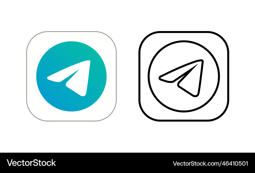 Set of social networking icons telegram web Vector Image