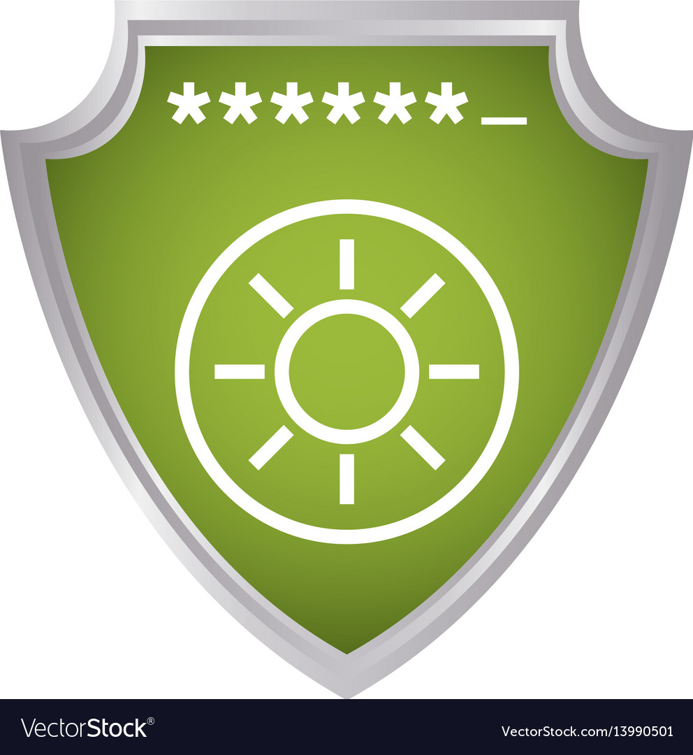 Shield security password code Royalty Free Vector Image