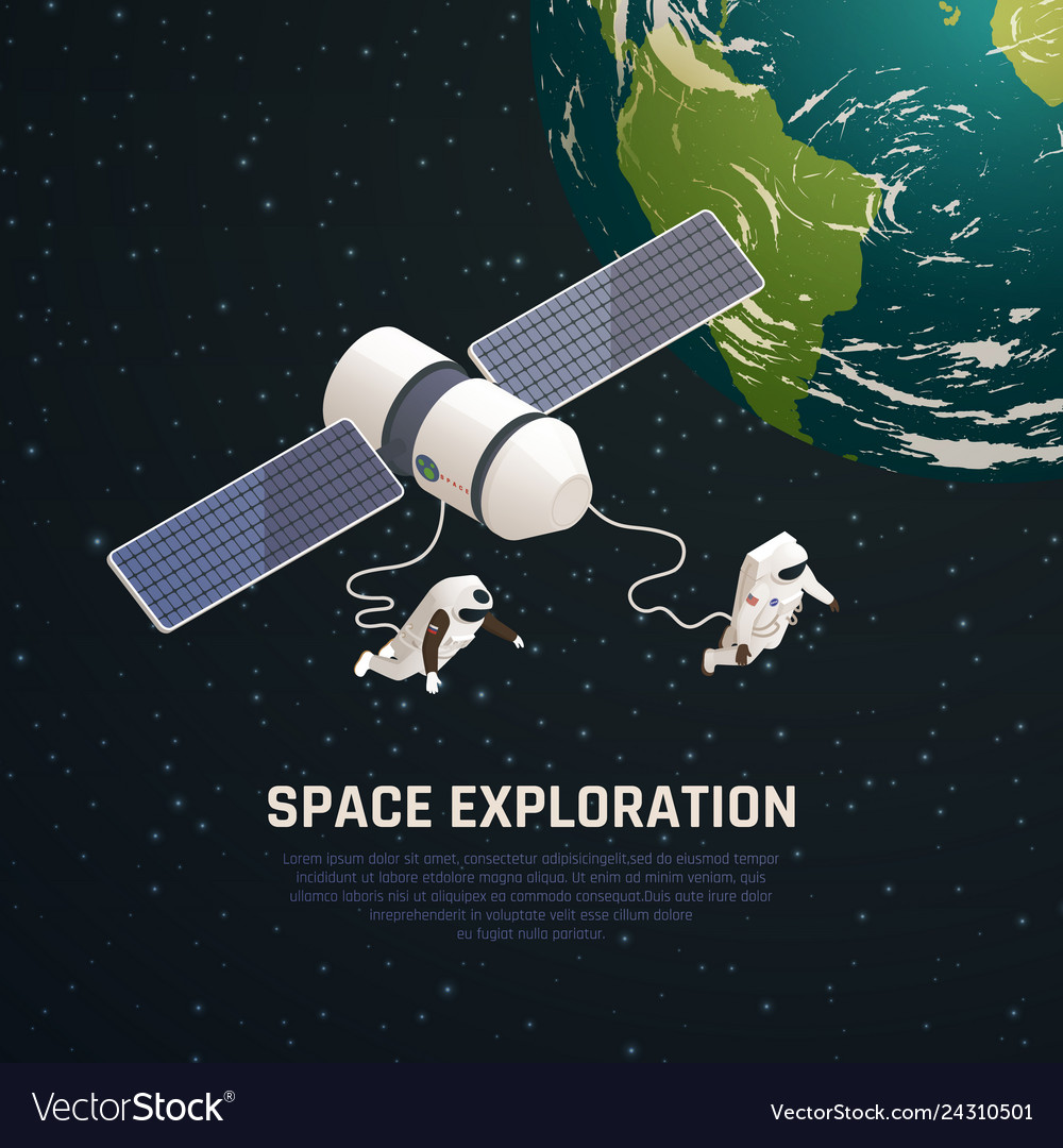 Space exploration background Royalty Free Vector Image