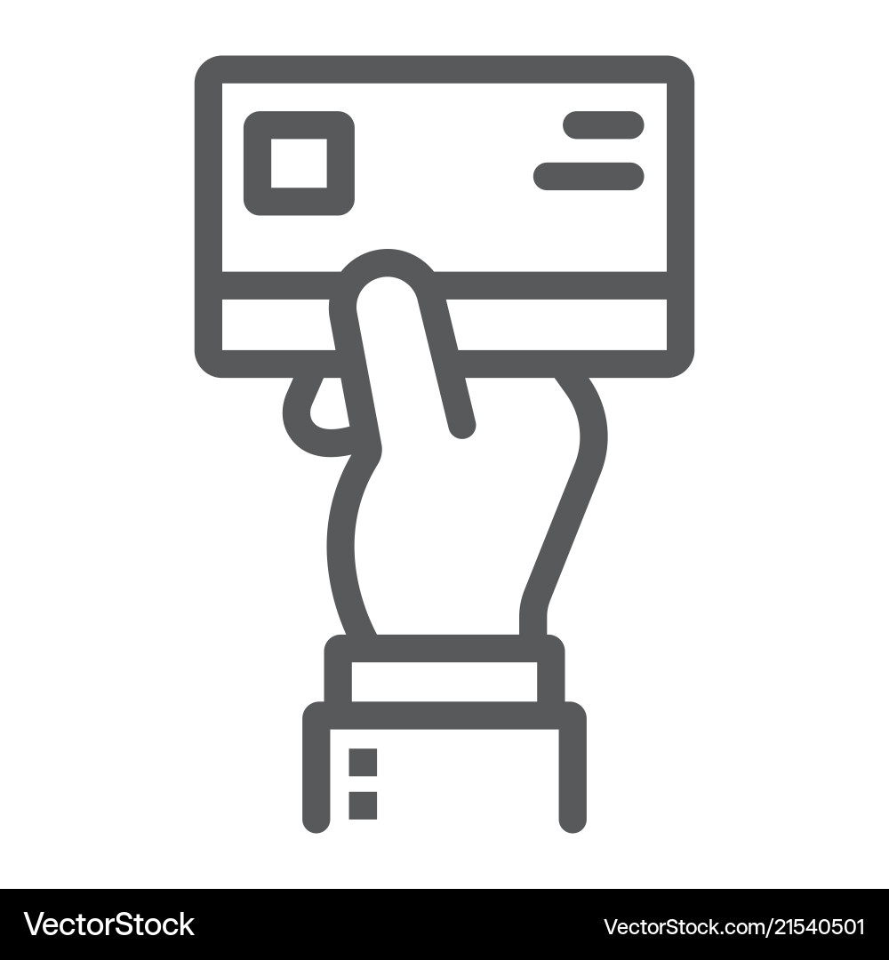 Transaction line icon finance and banking Vector Image