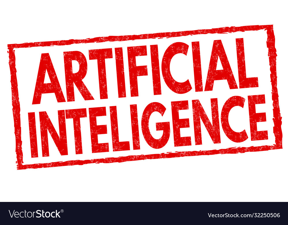Artificial intelligence grunge rubber stamp Vector Image