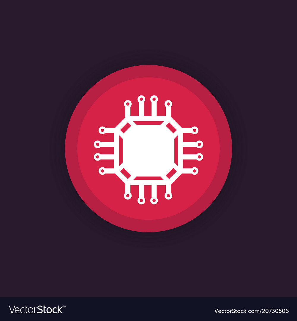 Chipset microchip icon Royalty Free Vector Image